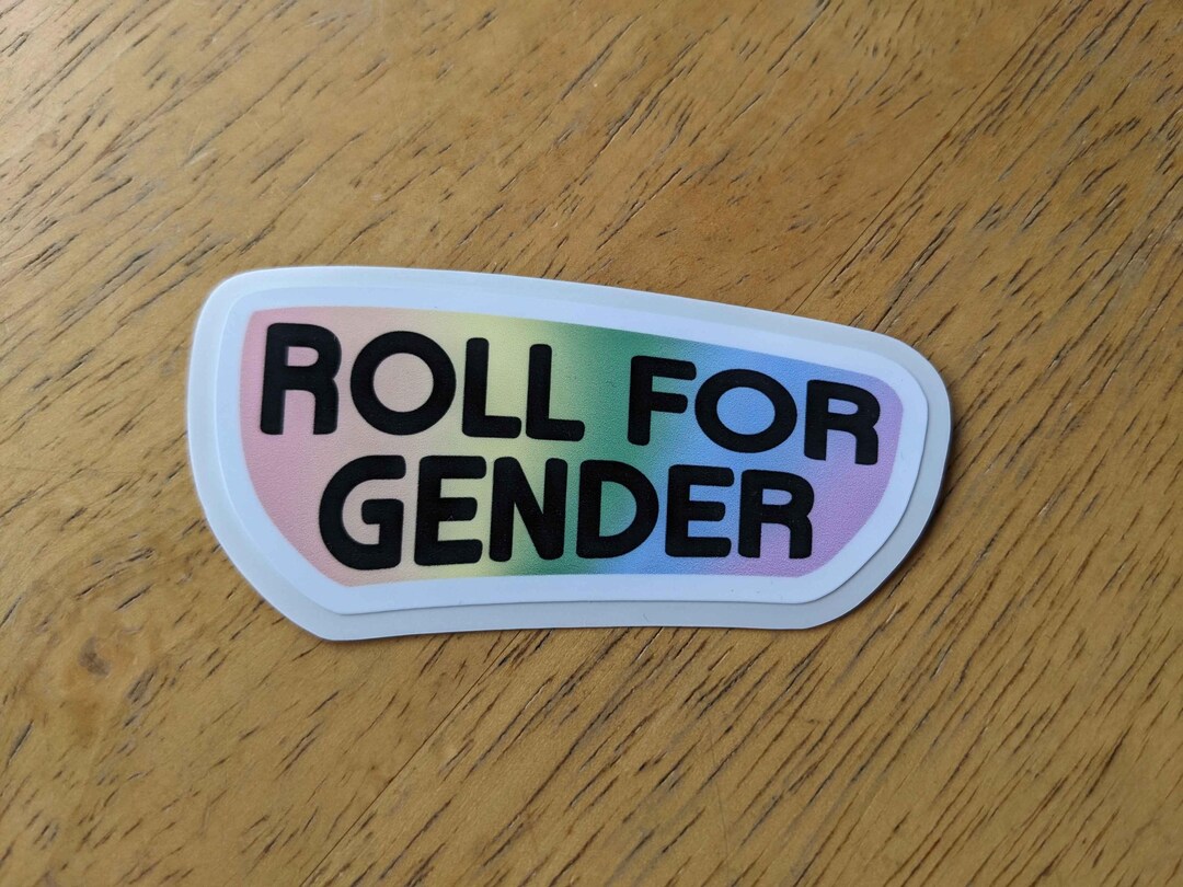 Roll for Gender Sticker - Etsy