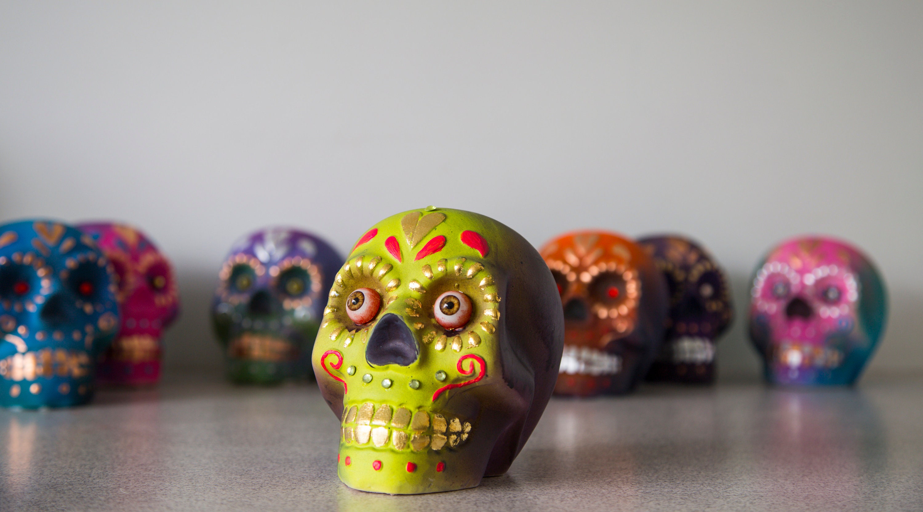 Sugar Skull Art Sculpture, Day of the Dead, Dia De Los Muertos ...