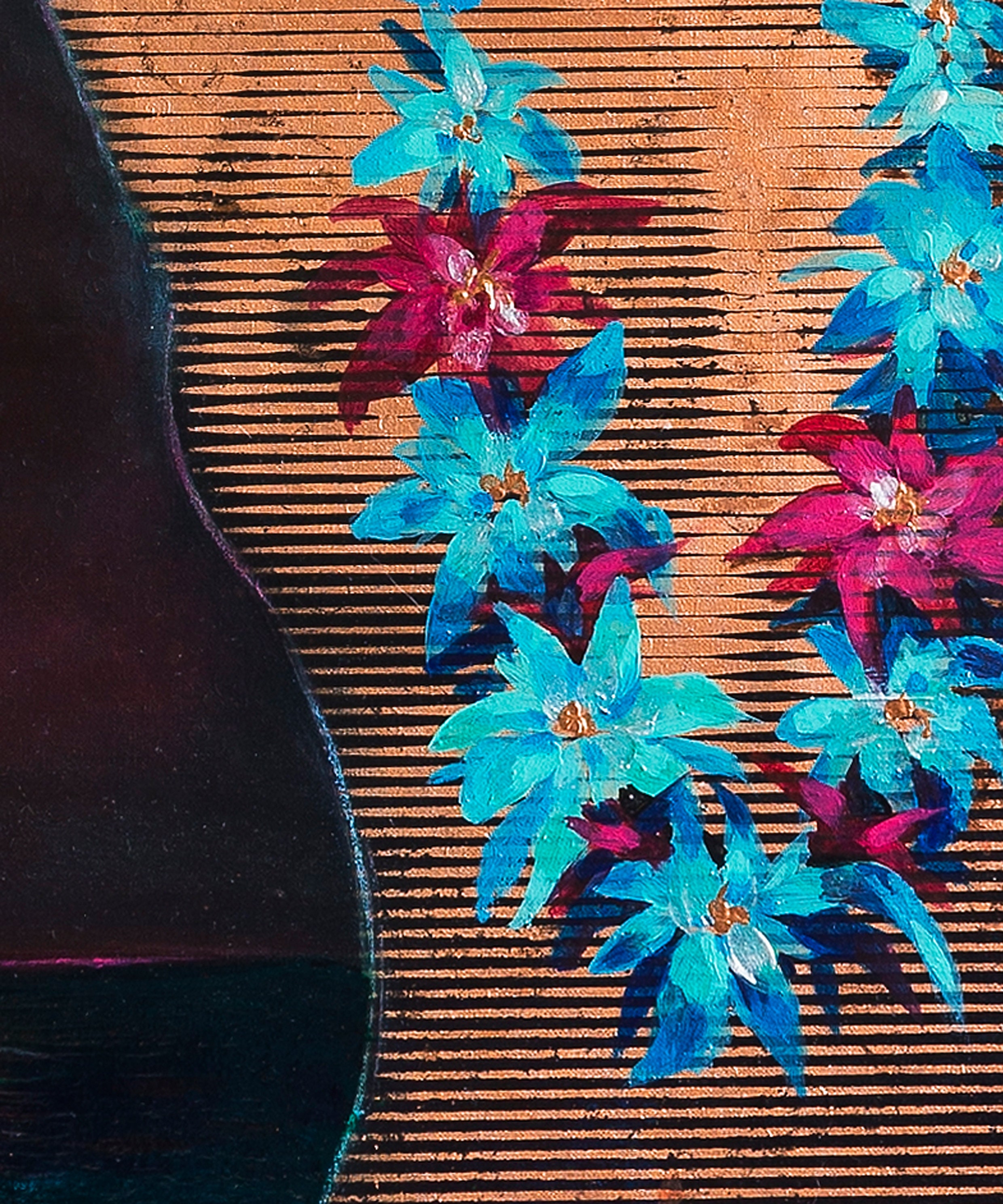 Dorian & Balinese Girl, Figural Painting, Mixed Media, Exotic, Painting ...