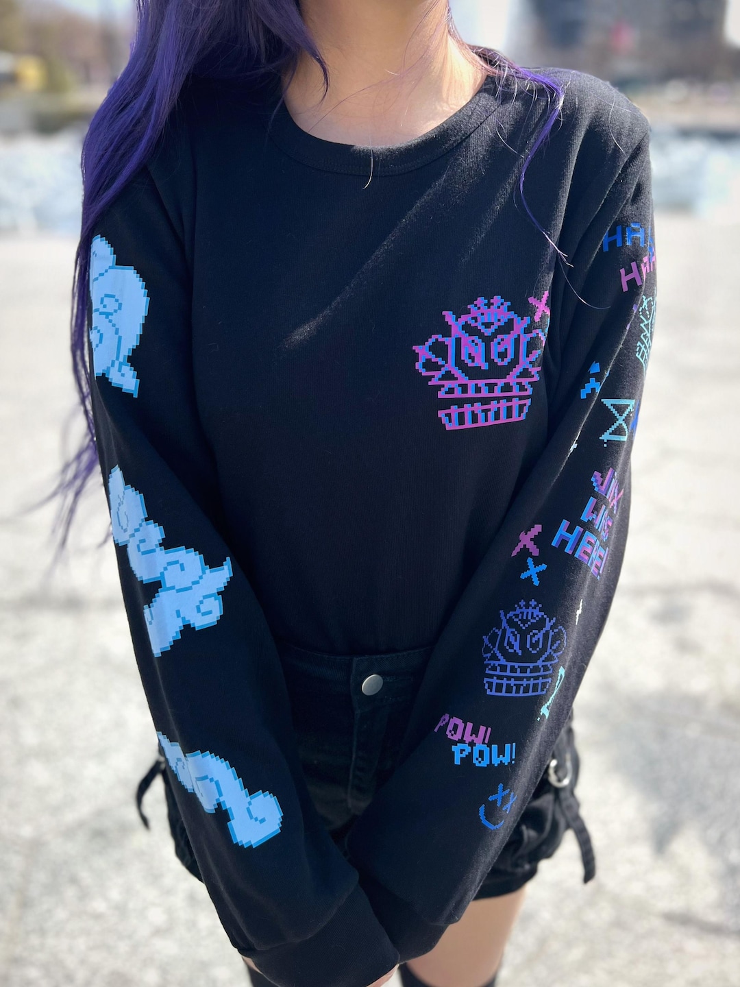 Chaos Pixel Sweater - Etsy