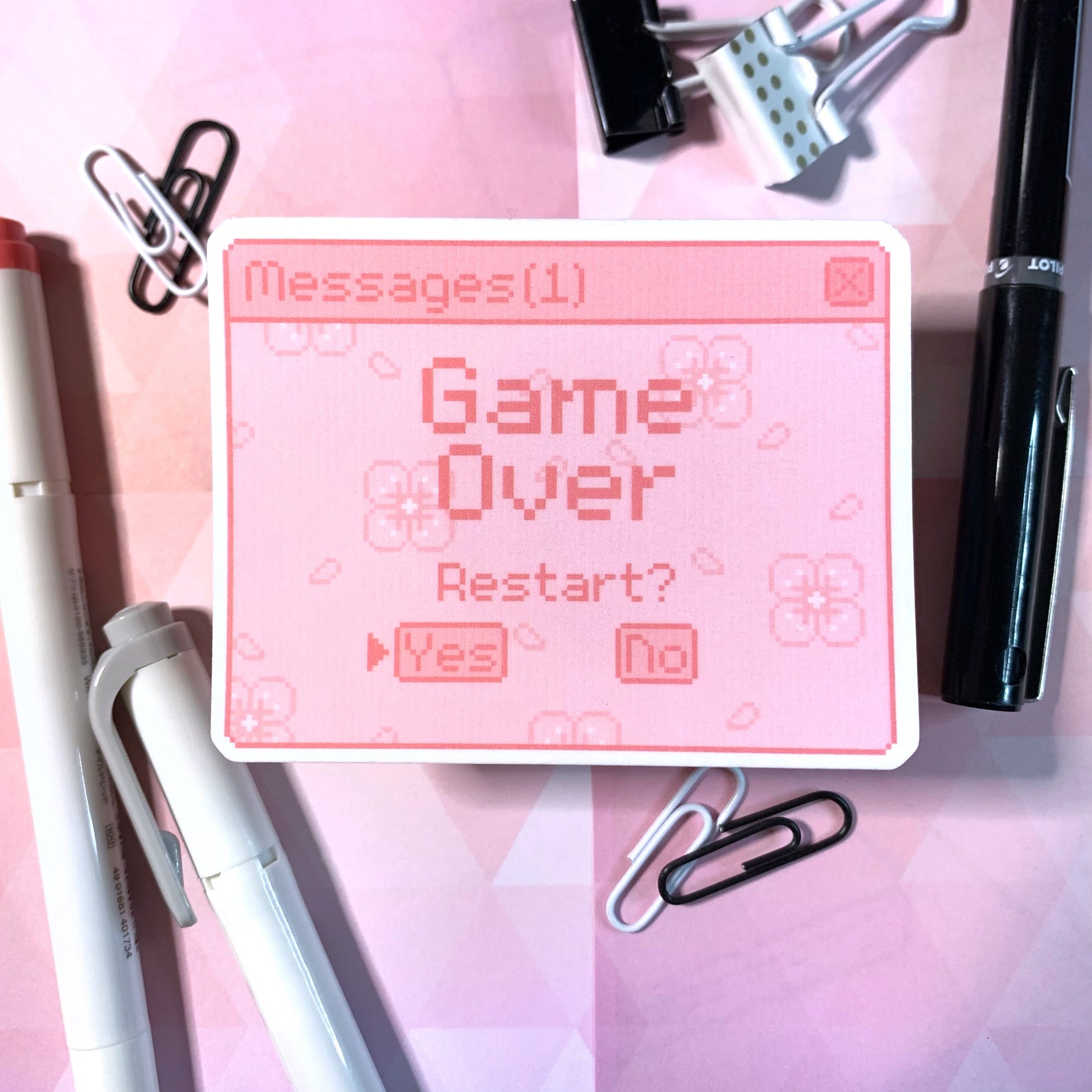 Aesthetic Pop-up Notification Pixel Sticker | Pixel Art | Retro Gamer ...