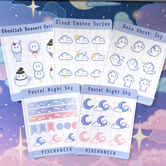 Pastel Sticker Sheet Bundle - Etsy