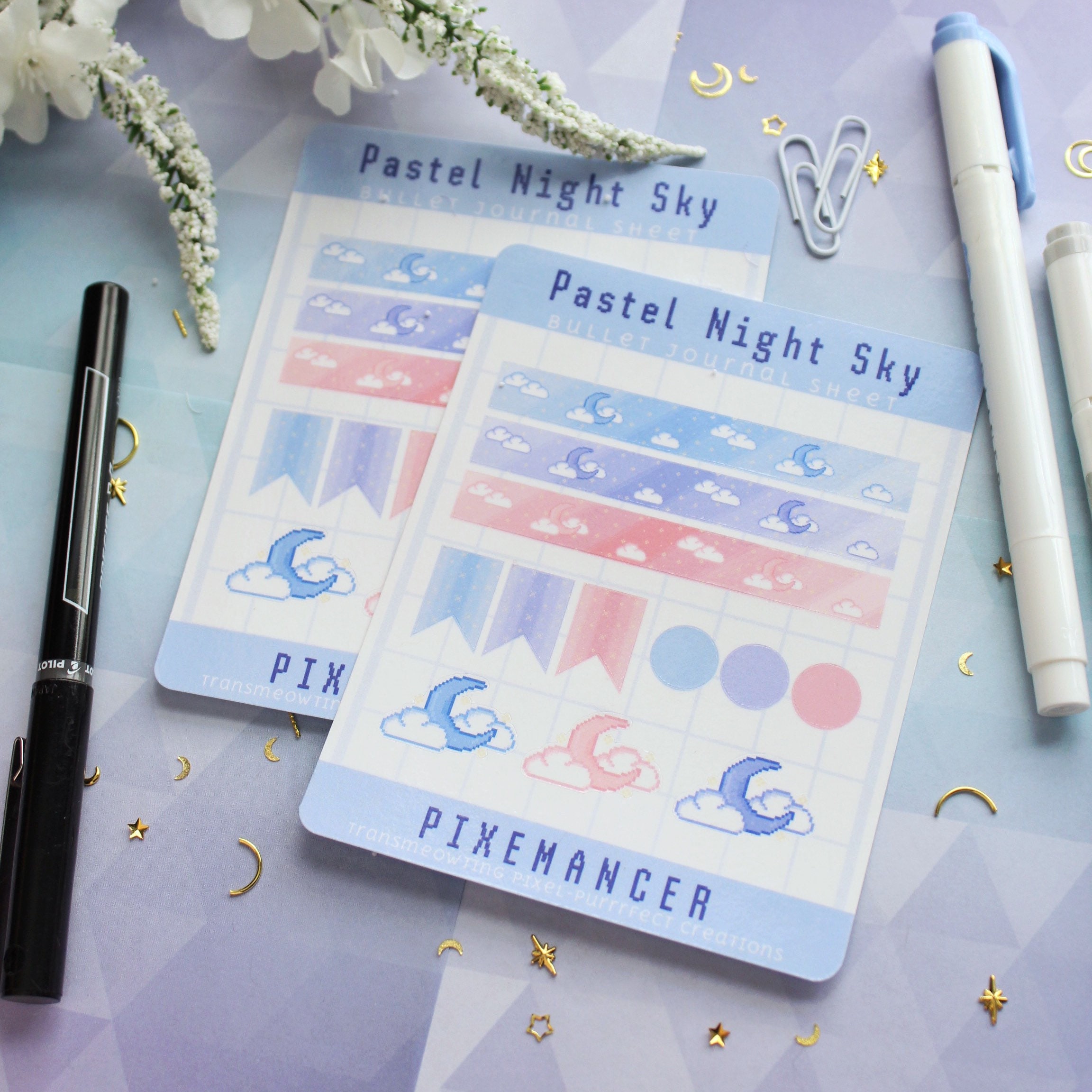 Pastel Sticker Sheet Bundle - Etsy