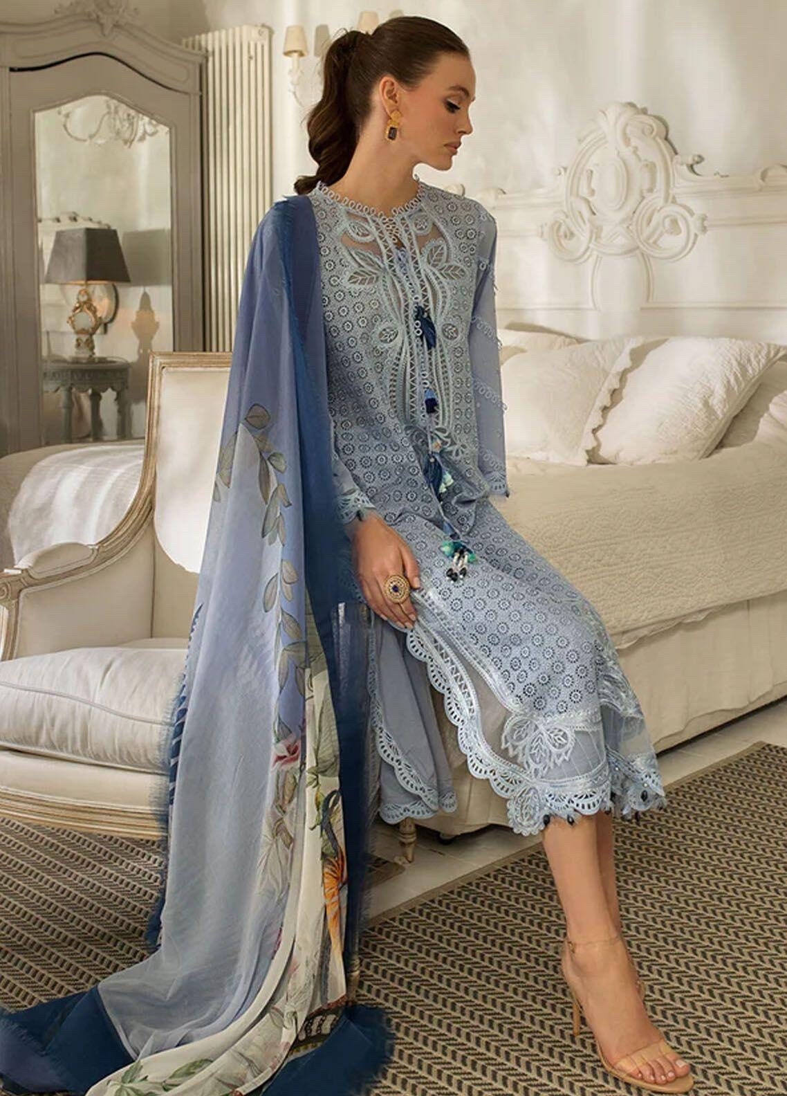 5A Sobia Nazir Embroidered Festive Luxury Dress Summer Collection Size ...