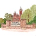 Samford Hall Auburn Watercolor Painting - Giclee Print - FREE SHIPPING ...