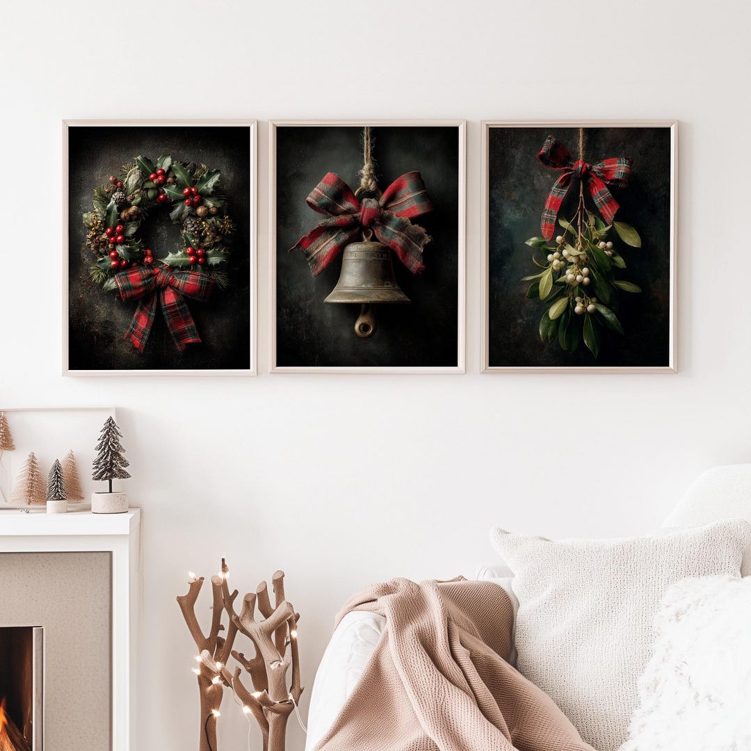 Ralph Lauren Christmas Wall Art Prints, Tartan Holiday Decor (digital ...