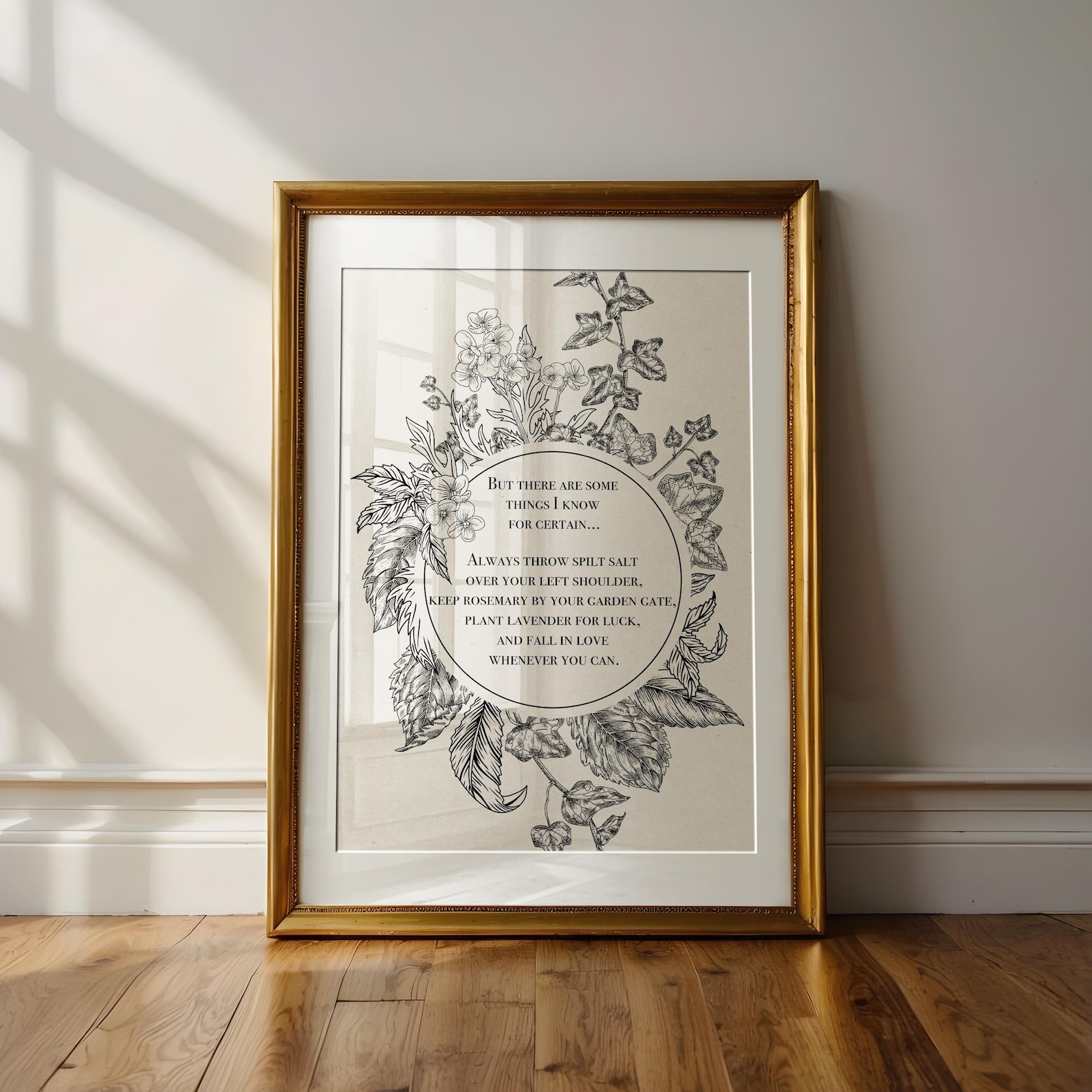 Practical Magic Inspired Floral Witch Poster - Owens Sisters Quote ...