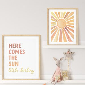Beatles 'here Comes the Sun' Printable Wall Art for Nursery, Kids Room ...
