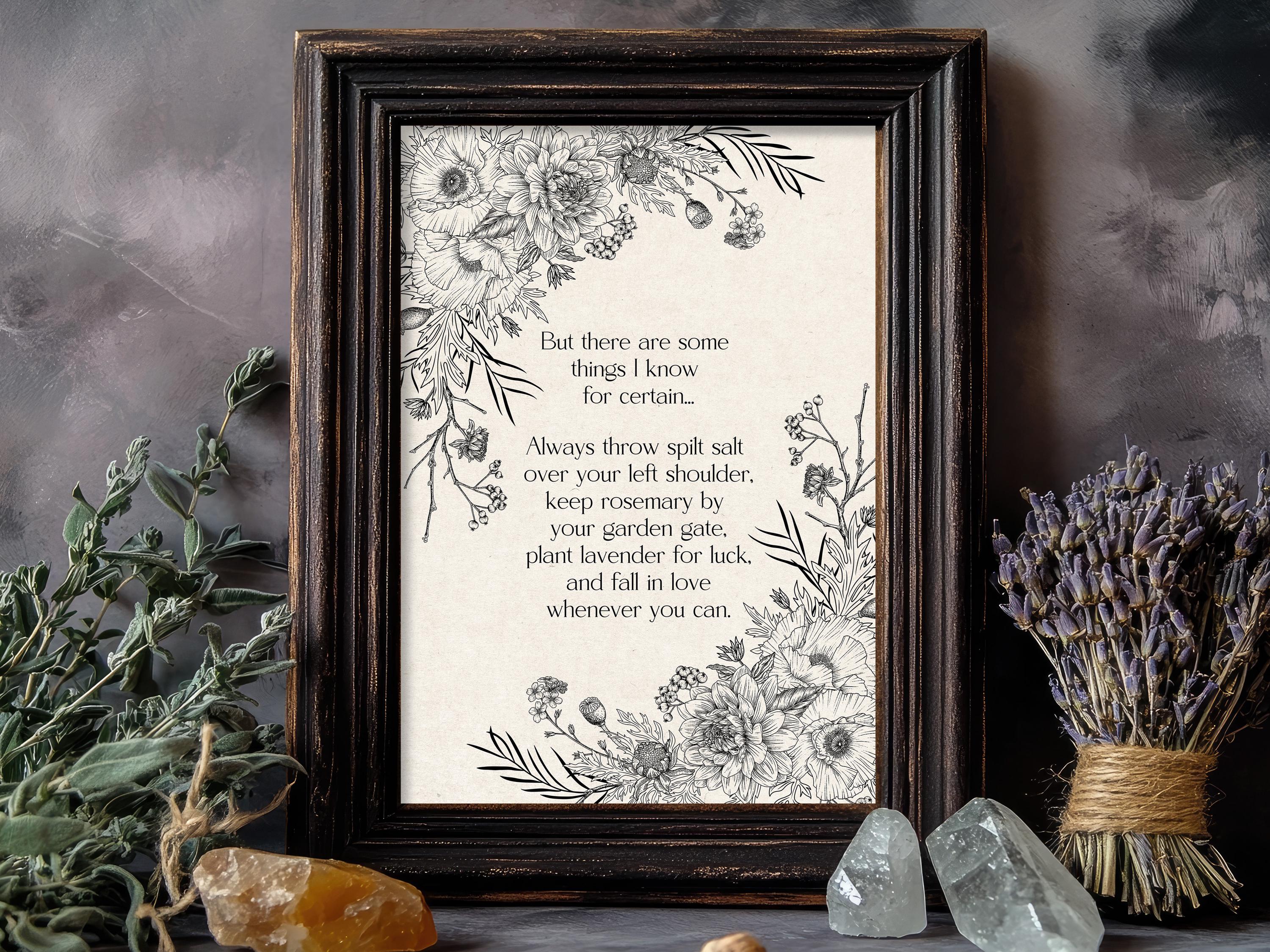 Practical Magic Inspired Floral Witch Poster - Owens Sisters Quote ...