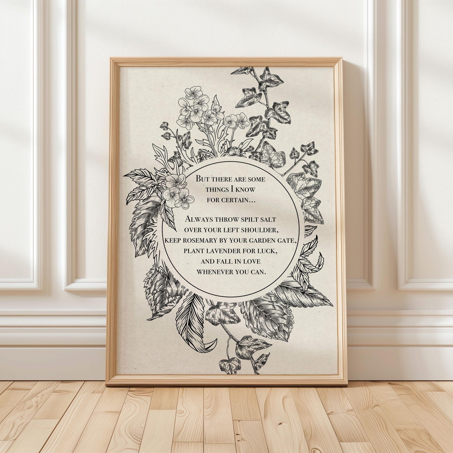 Practical Magic Quote Print, Vintage Botanical Witchy Wall Art ...
