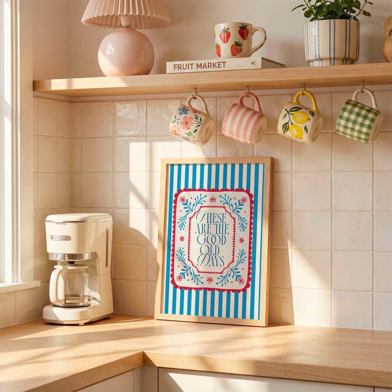 These Are the Good Old Days Wall Art, Folk Cottage Home Decor (digital ...