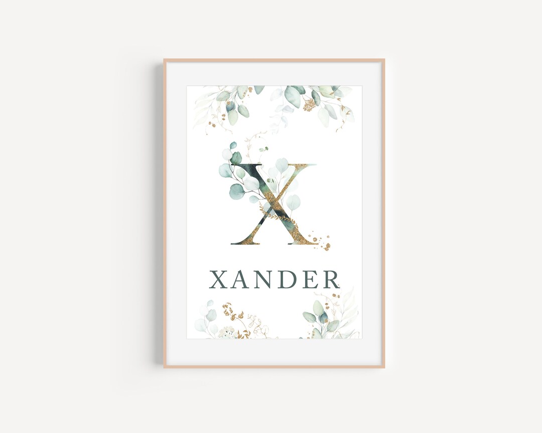 Custom Name Print, Monogram Printable Wall Art, Digital Download, Kids ...
