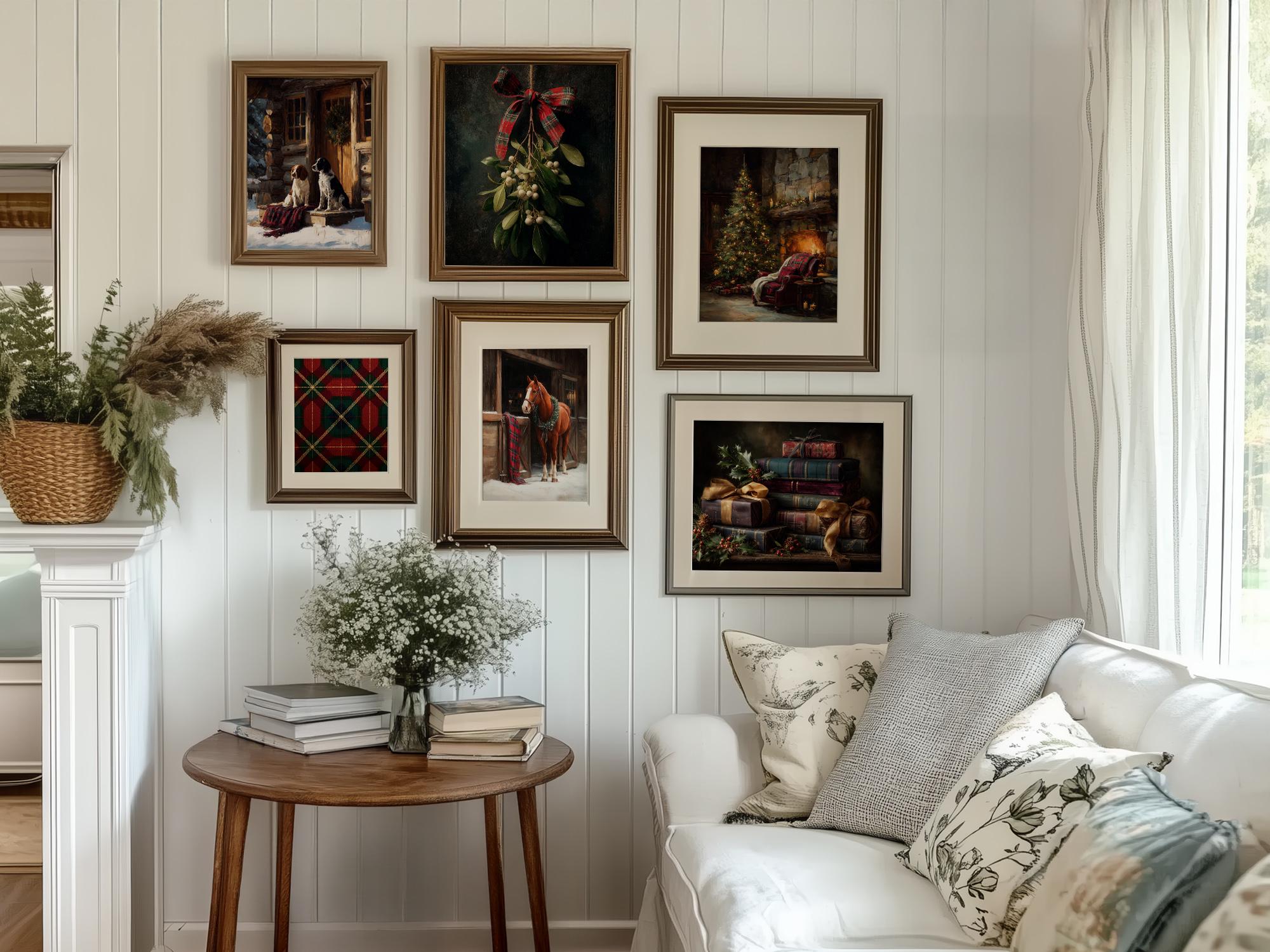 Ralph Lauren Christmas Gallery Wall Art Set: Equestrian Holiday Prints ...