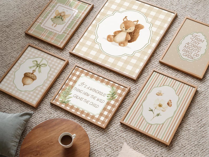 Cottagecore Girl Nursery Wall Art Set, Shabby Chic Vintage Prints ...