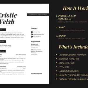 Copywriter Resume Template | Professional CV Template for Advertising ...