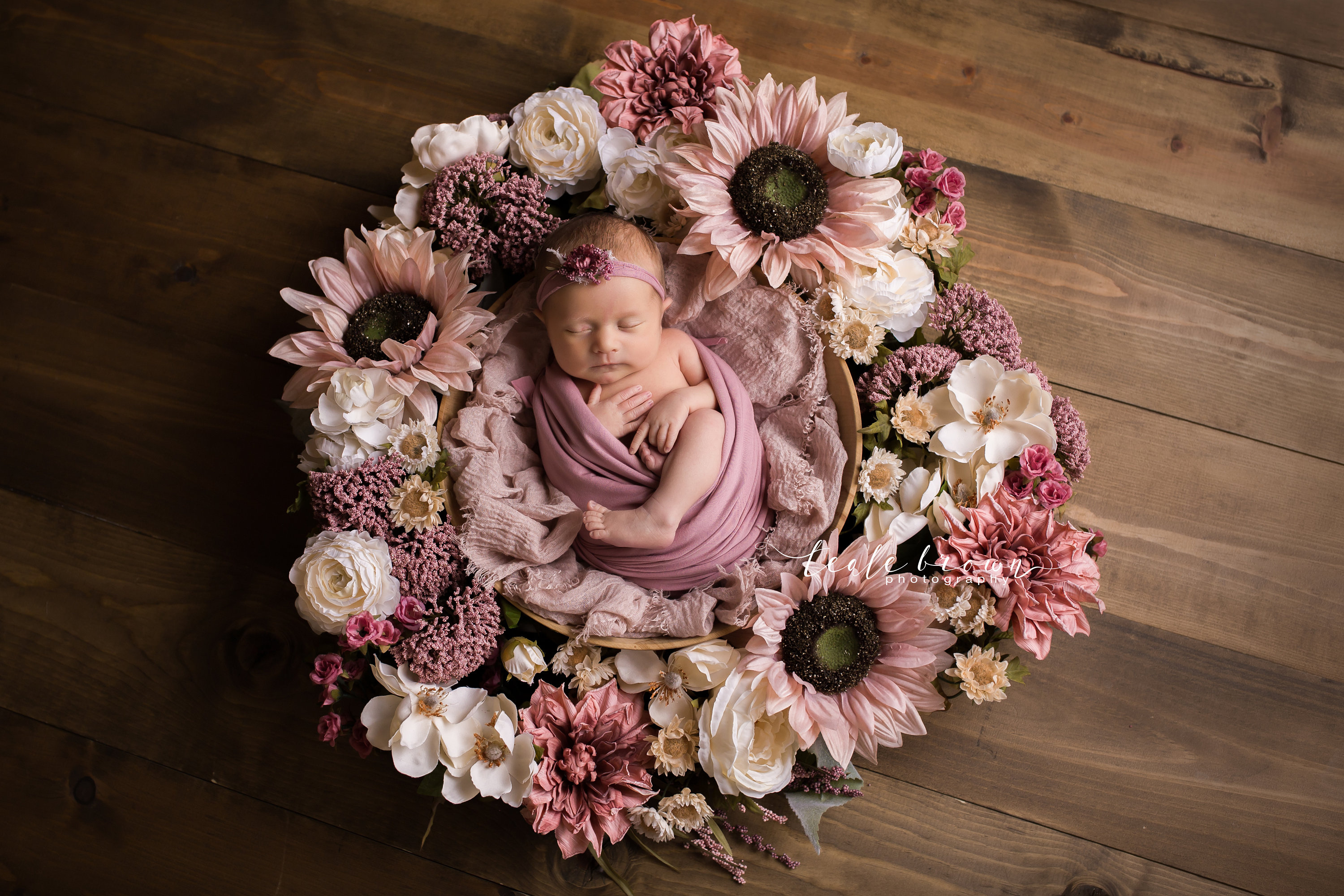Newborn Digital Backdrop, Newborn Digital Background, Rustic Floral ...