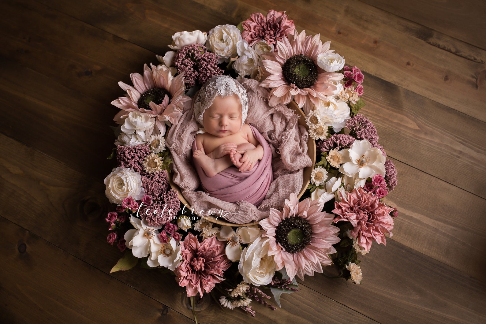 Newborn Digital Backdrop, Newborn Digital Background, Rustic Floral ...