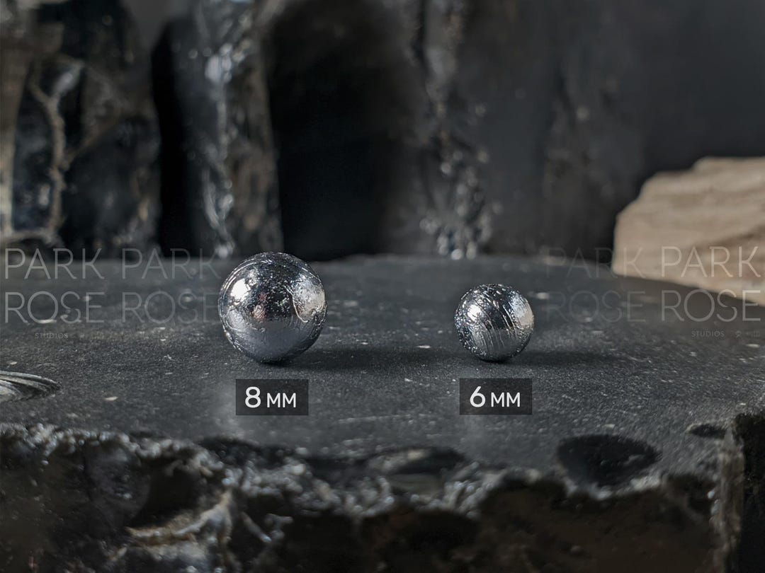 Round Gibeon Iron Nickel Meteorite Beads (6mm or 8mm) - Jewelry Making ...
