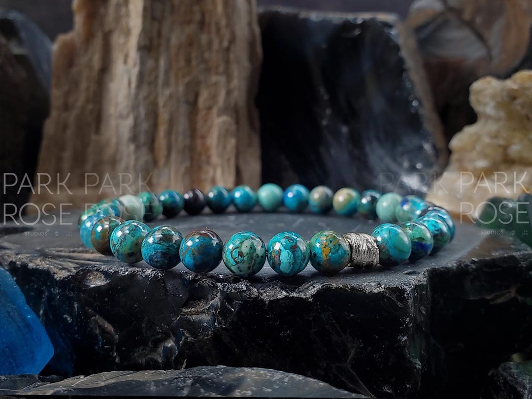 AAAAA Natural Phoenix Turquoise Bracelet | 18K Gold Coated or Silver ...
