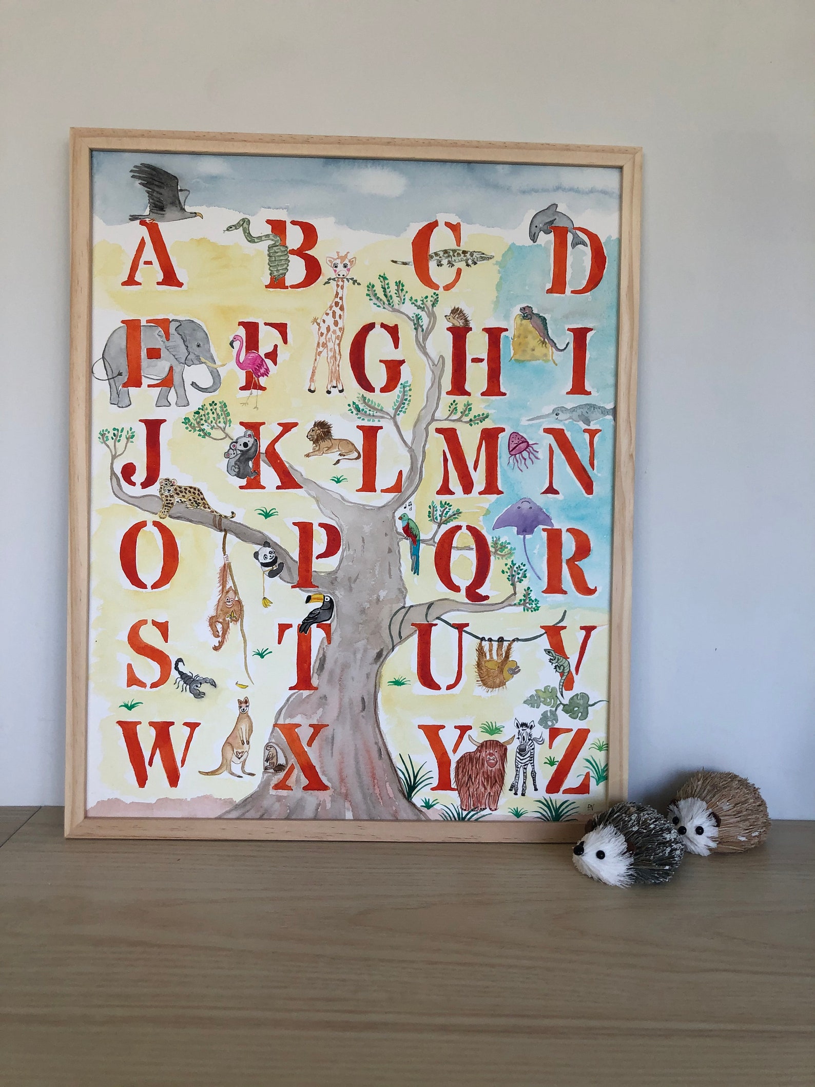 Abécédaire Jungle / Alphabet enfant / Affiche animaux dans la - Etsy France