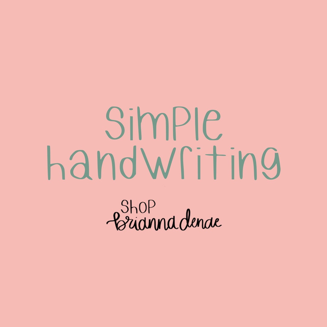 Simple Handwriting Font for Procreate - Etsy