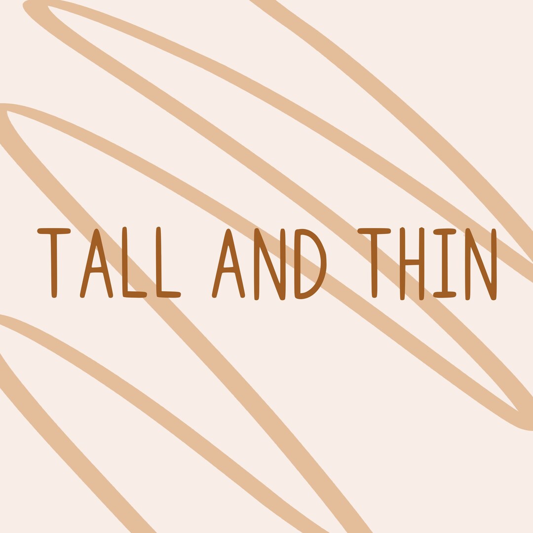 Tall and Thin Font - Etsy
