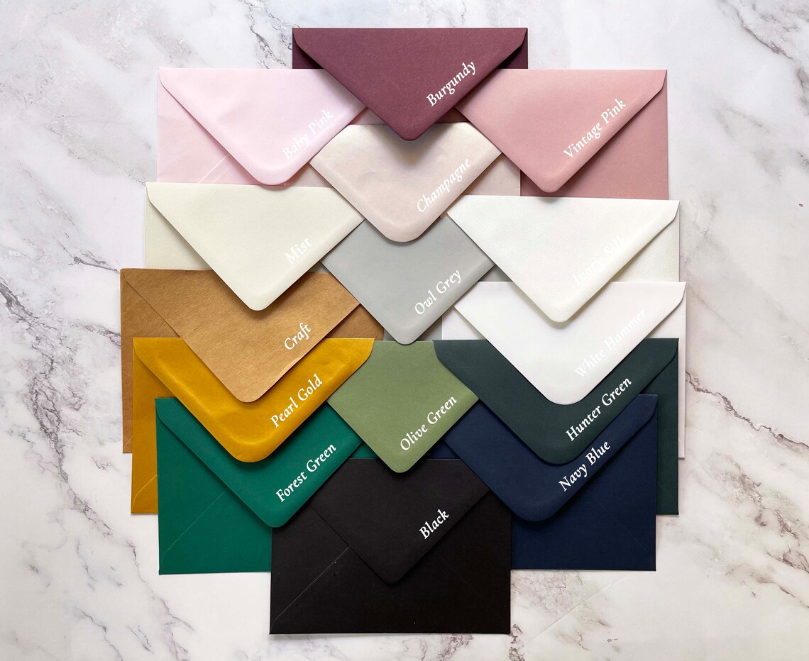 Ivory Silk Envelopes Mist Envelopes C6 C5 or 5x7 - Etsy UK