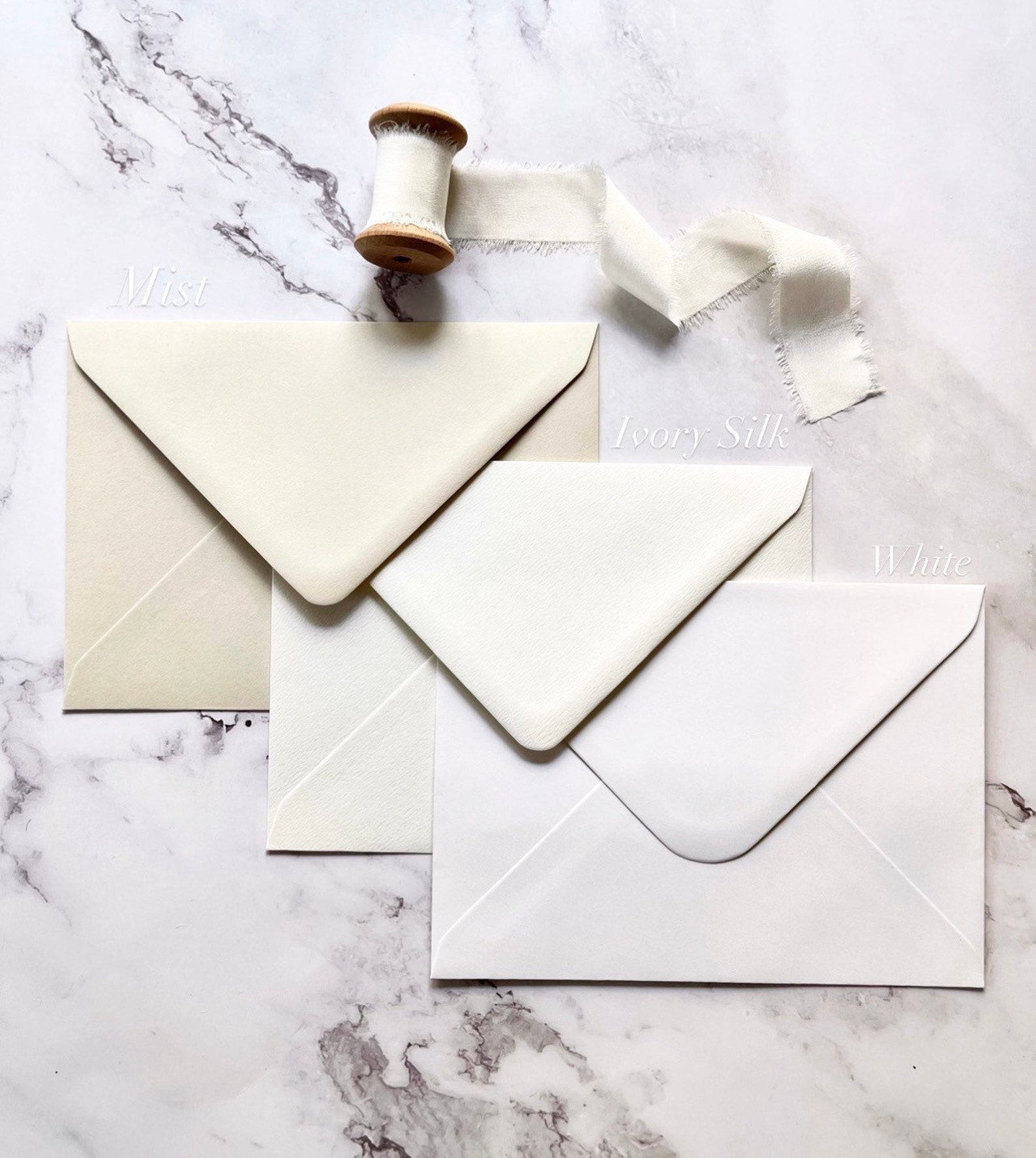 Ivory Silk Envelopes Mist Envelopes C6 C5 or 5x7 - Etsy UK