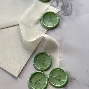 Love Self Adhesive Wax Seals Hunter Green Wax Seal Sage - Etsy UK