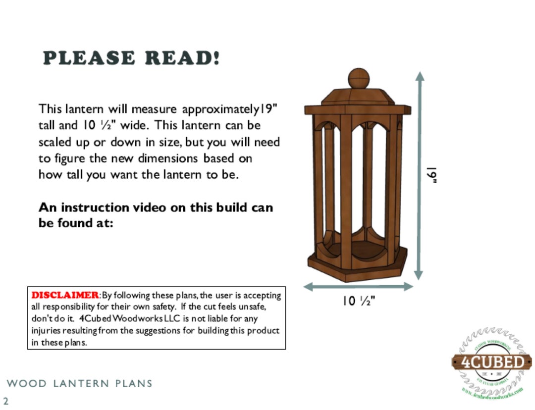 Wood Lantern Build Plans - Etsy