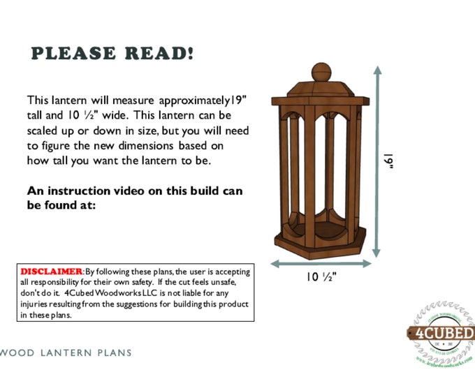 DIY Rustic Wood Lantern Plans - Etsy Australia