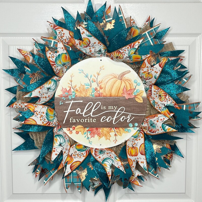 Teal Fall Decor - Etsy