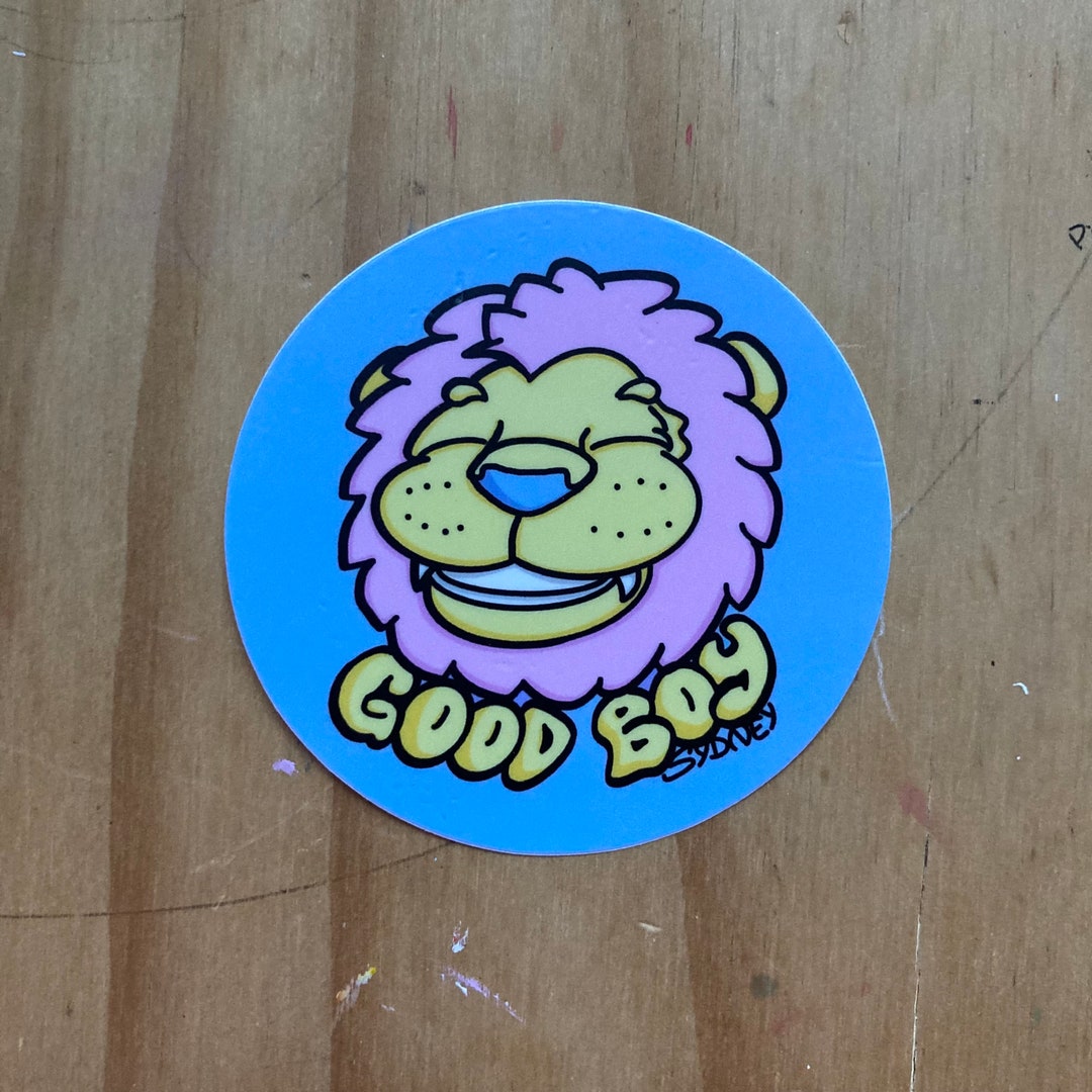 Good Boy (blue) - Sticker - Etsy
