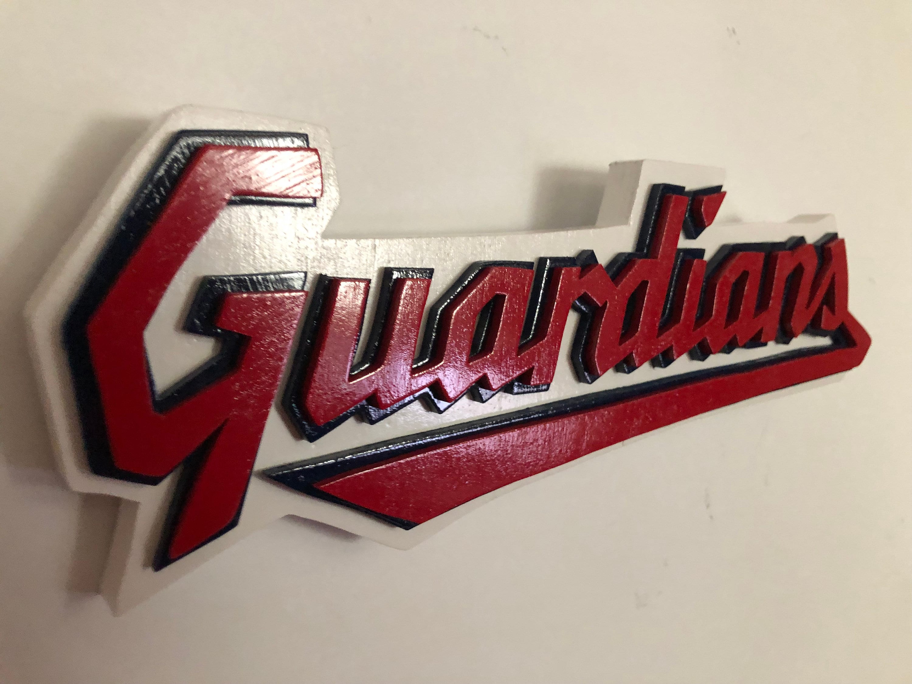 Cleveland Guardians Script Logo Wood Sign - Etsy