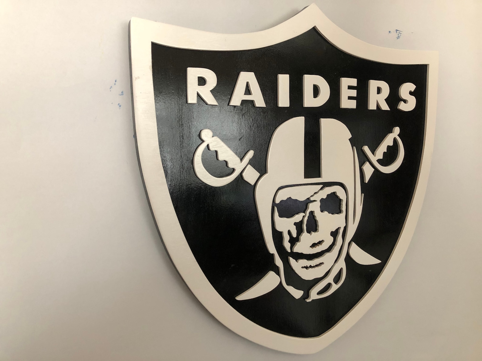 Las Vegas Raiders Skull Large Wood Sign - Etsy