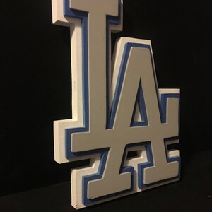 Los Angeles Dodgers Wood Sign - Block LA - Etsy