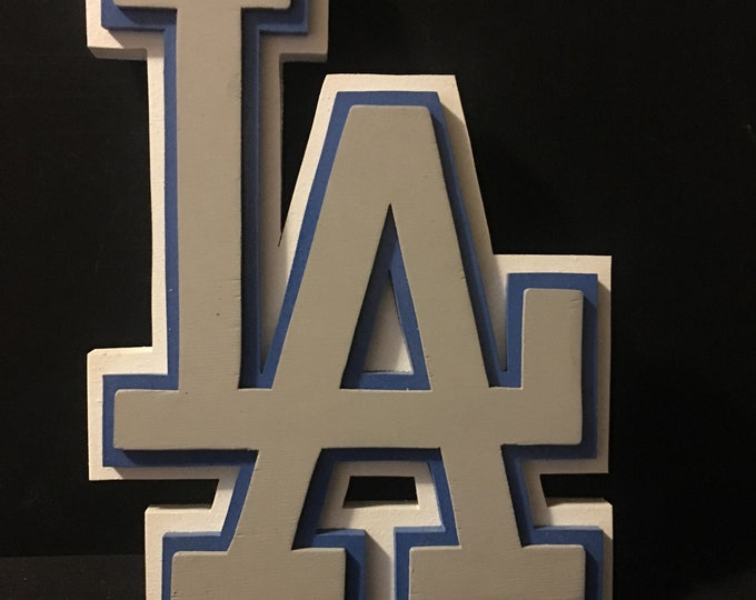 Los Angeles Dodgers Wood Sign Block LA | Etsy