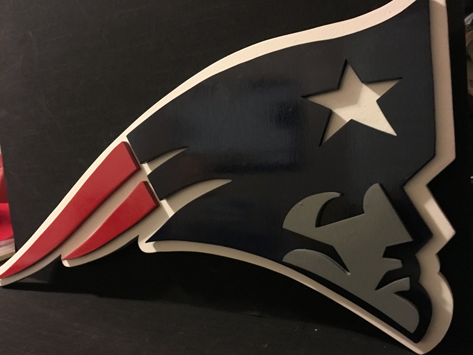 New England Patriots Large Wood Sign - Etsy