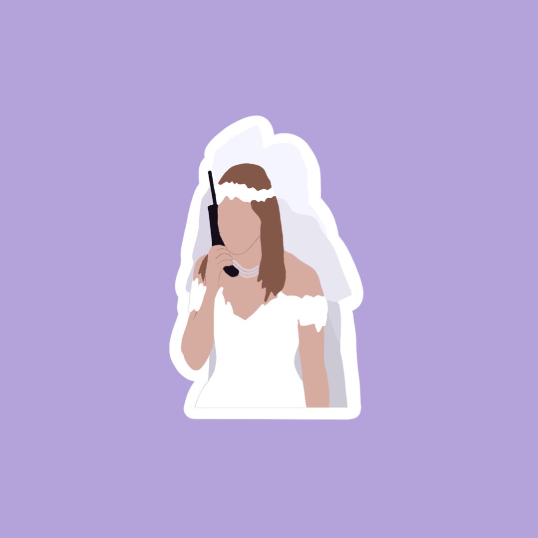 Rachel Wedding Dress Sticker | Friends Sticker | Die-cut Waterproof ...
