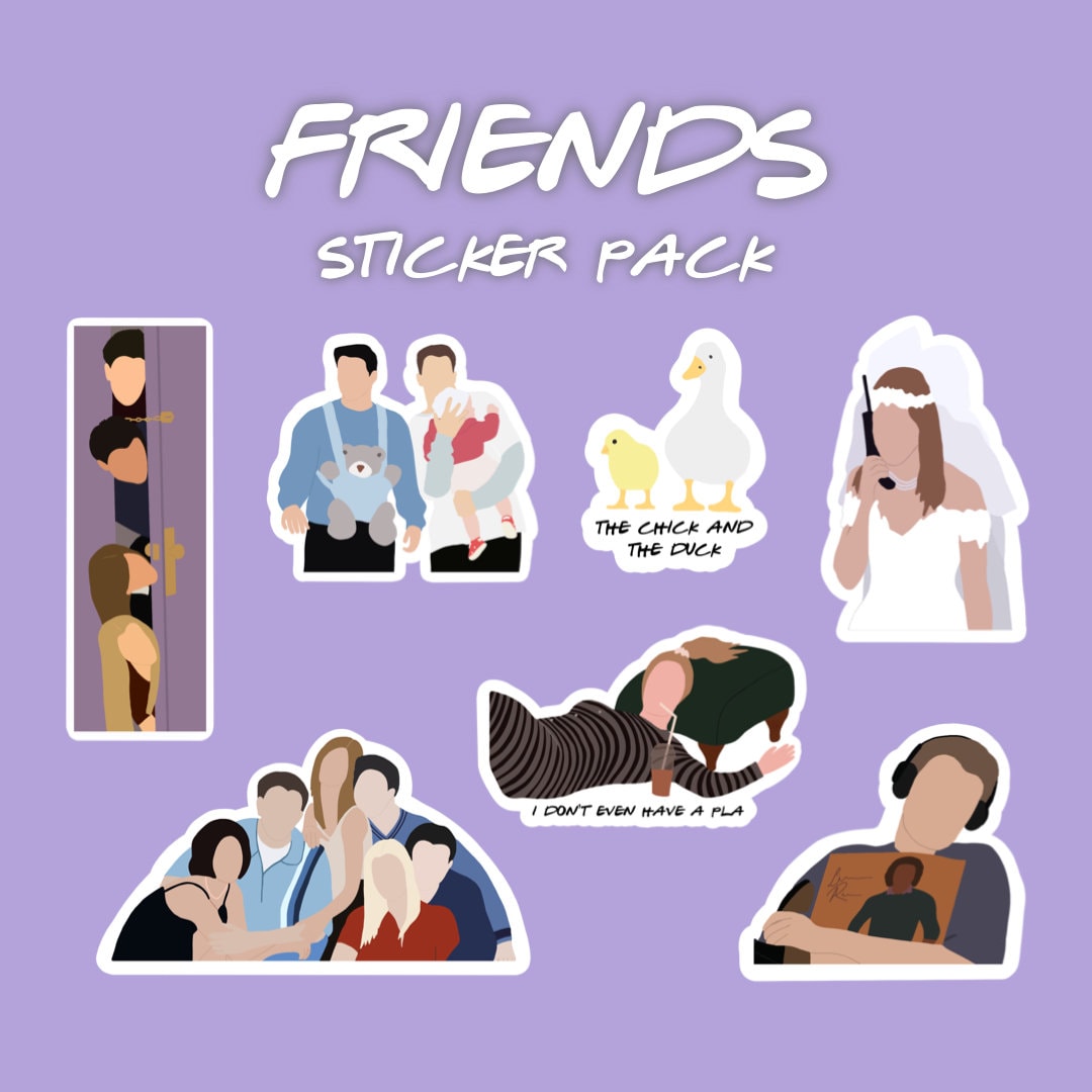 Friends Inspired Sticker Pack Die-cut Water Resistant Laptop and Water ...