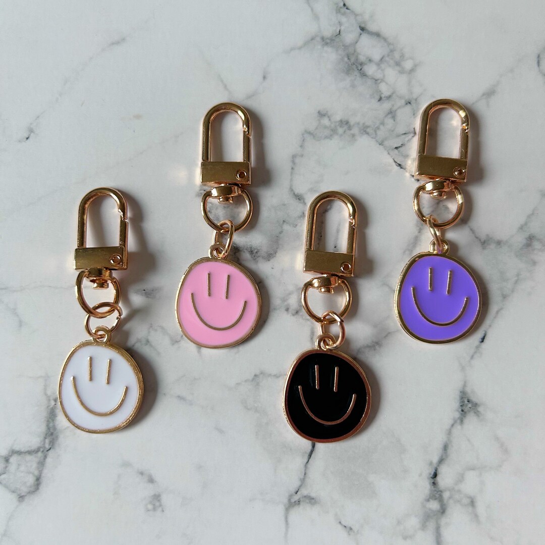 Smiley Face Mini Keychain | Positivity, Self Love, Confidence | Car Bag ...