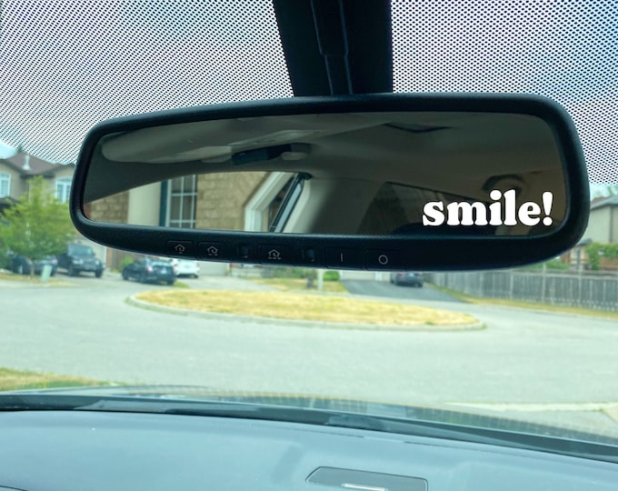 Smile Mirror Decal - Positive Affirmation - Mirror Sticker - Etsy