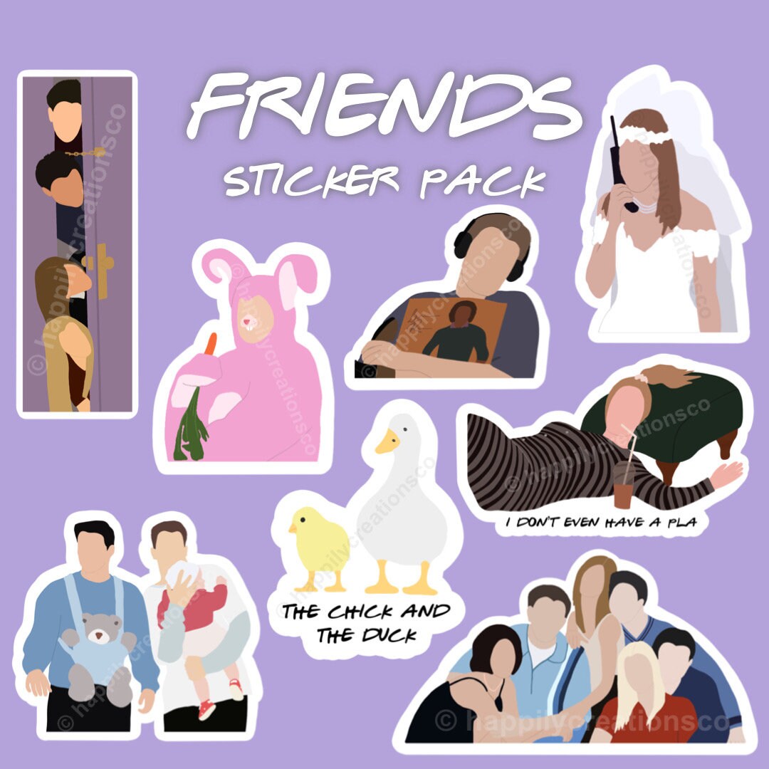 Friends Inspired Sticker Pack | Die-cut Water Resistant Laptop and ...