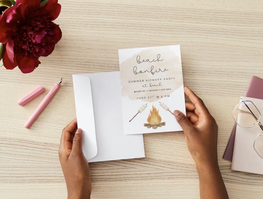 Beach Bonfire Summer Party Invitation - Etsy