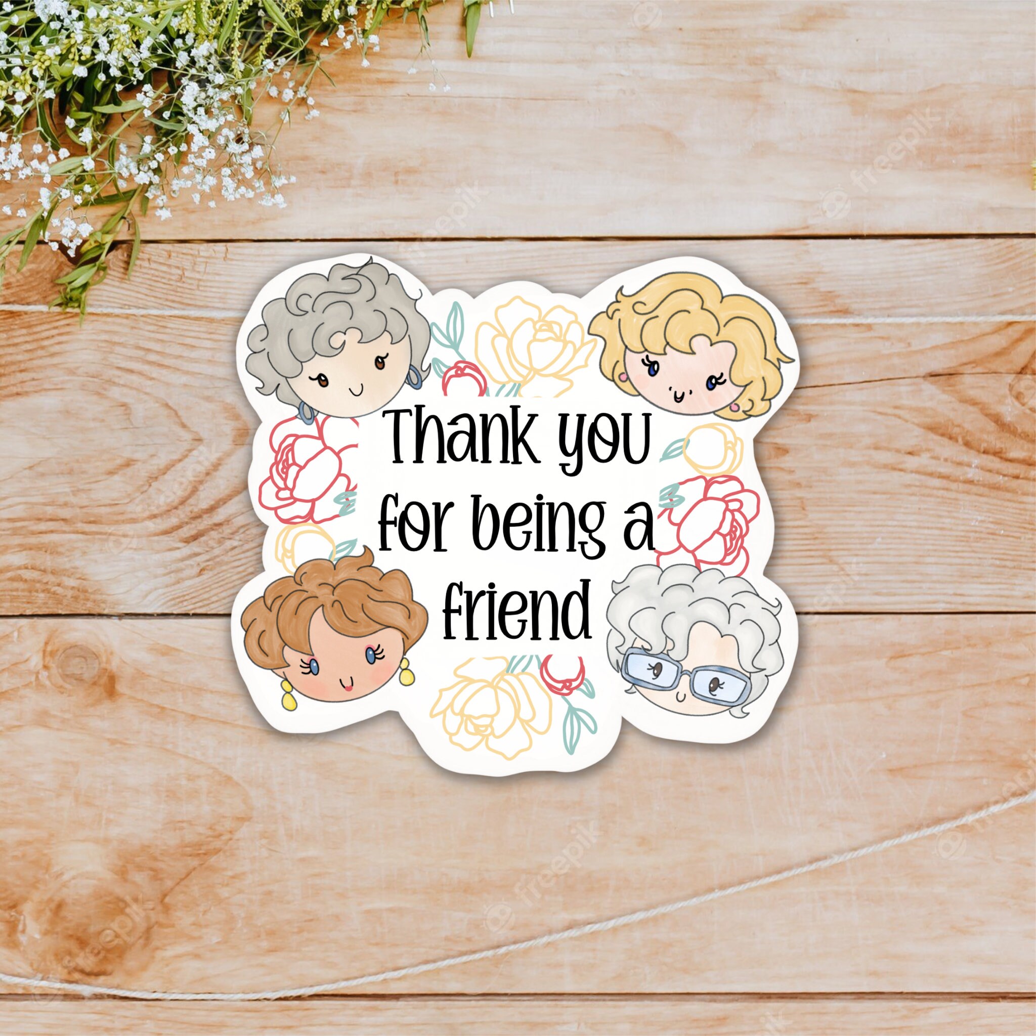 Golden Girls Thank You for Being A Friend Waterproof Vinyl Sticker - Etsy