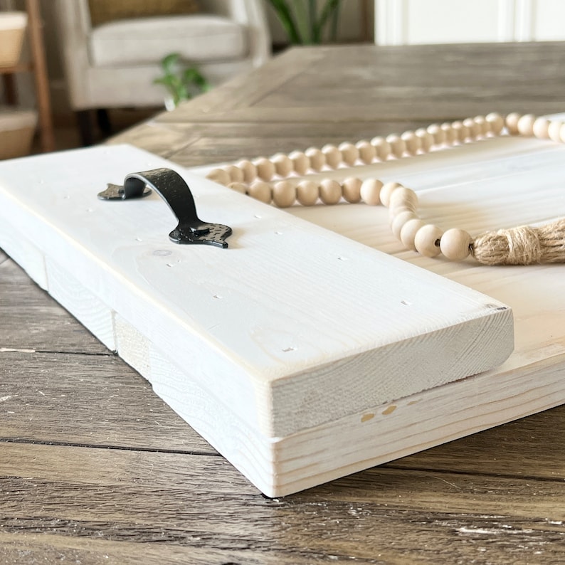 Aged White Handmade Wood Tray Aged White Charming Addition to Any Home ...