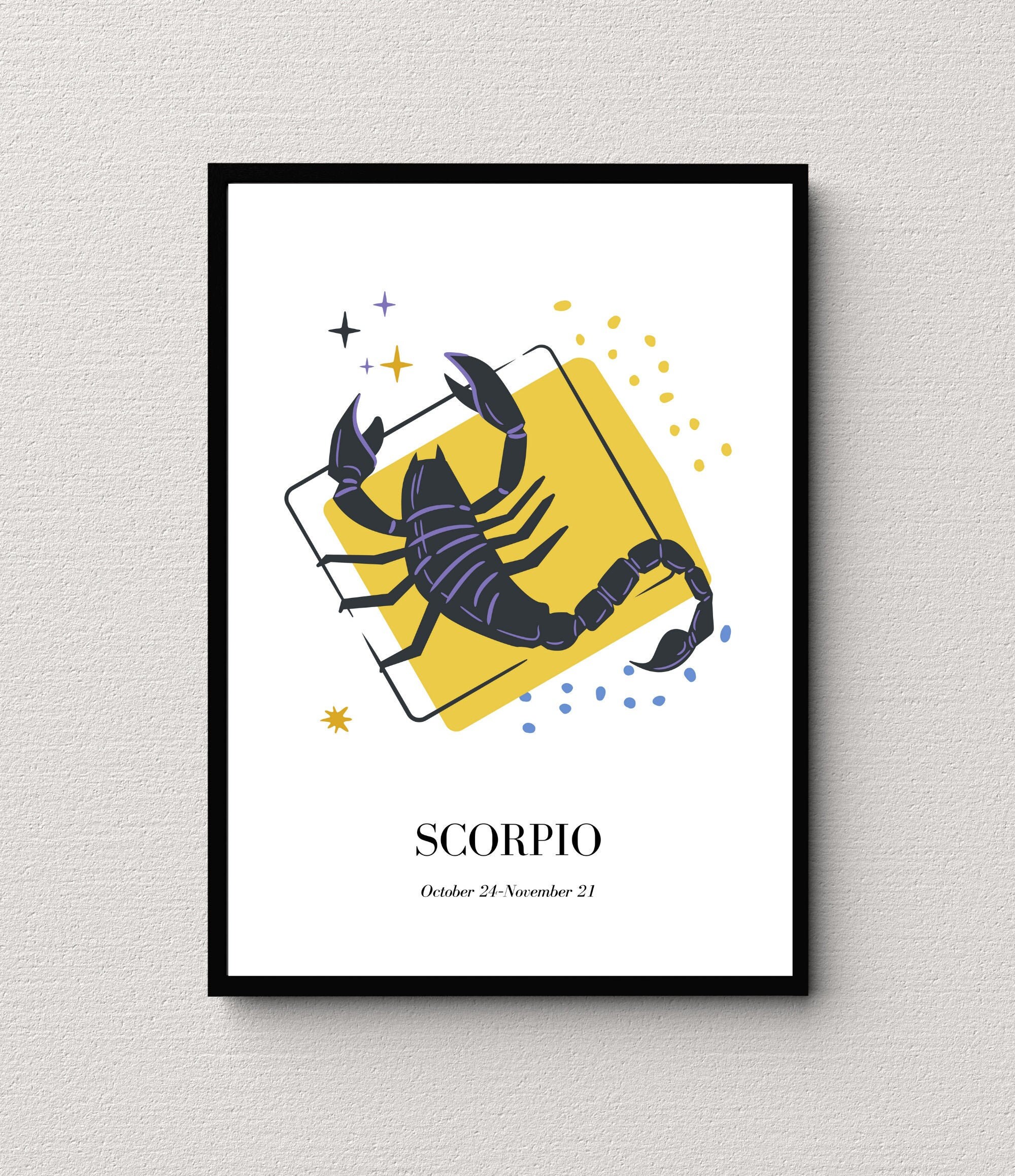 Scorpio Print Line Art Zodiac Print Line Drawing - Etsy UK