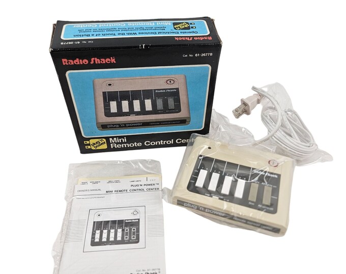 Vintage Radio Shack Mini Remote Control Center Plug 'n' Power 120V - Etsy