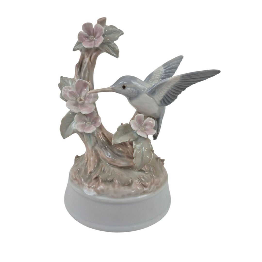 Otagiri Hummingbird Music Box Plays Tenderly Porcelain Japan Vintage ...