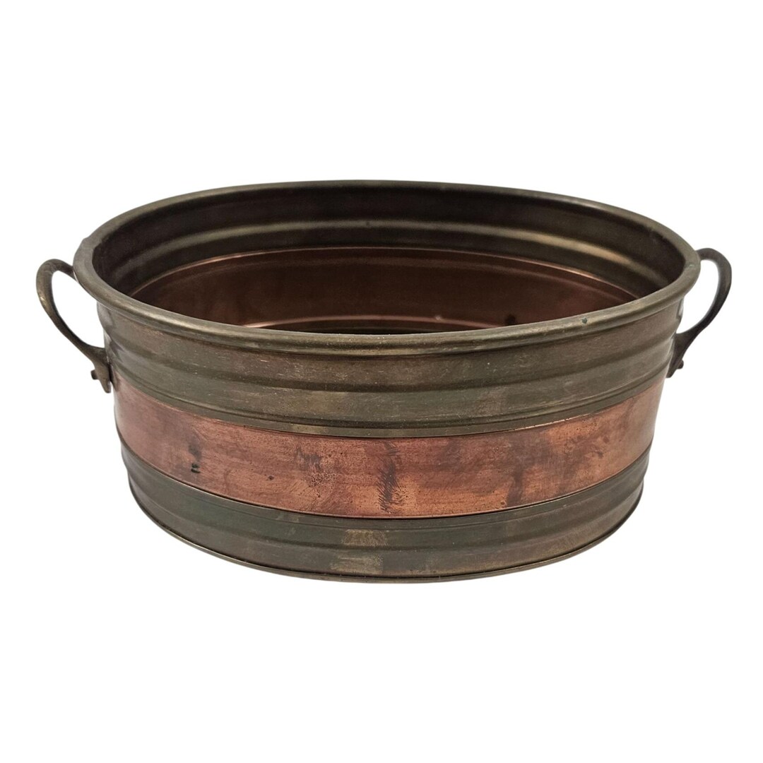 Hosley International Vintage Oval Copper Solid Brass Planter Handles ...